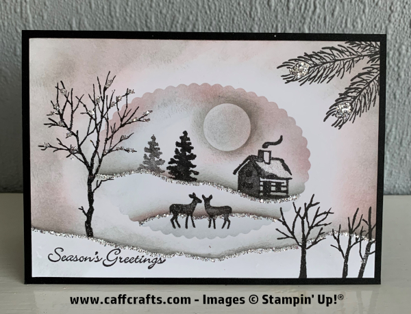 Christmas card using the snow front stamp set