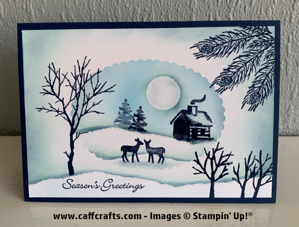 Christmas card using the snow front stamp set