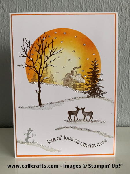 Christmas card using the snow front stamp set